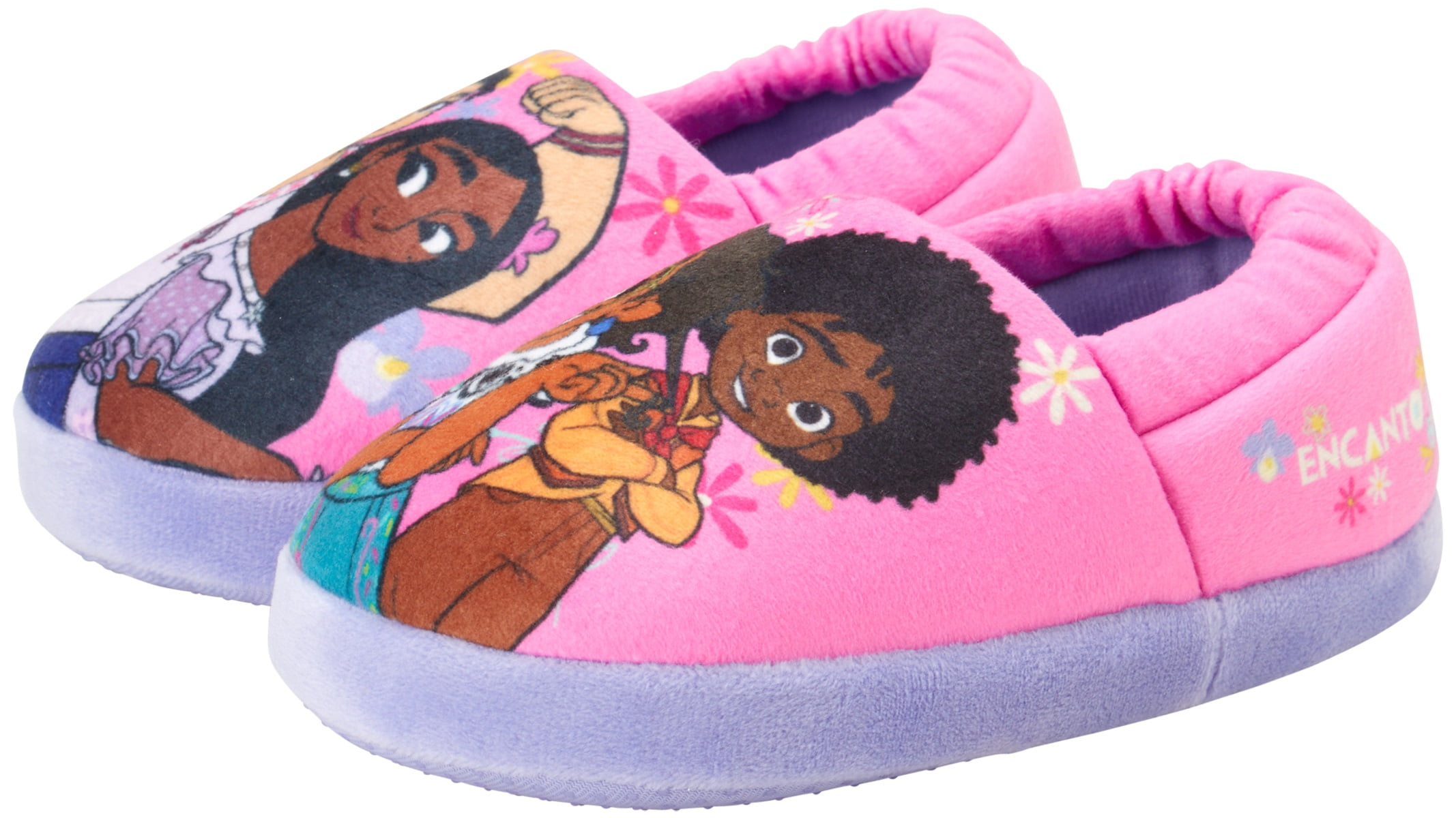 Disney Girls' Encanto Slippers - Mirabel and Luisa Plush Fuzzy Slippers ...