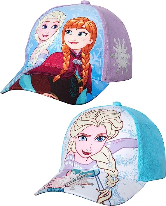 Disney Girls' Frozen Baseball Cap - 2 Pack Princess Elsa and Anna ...