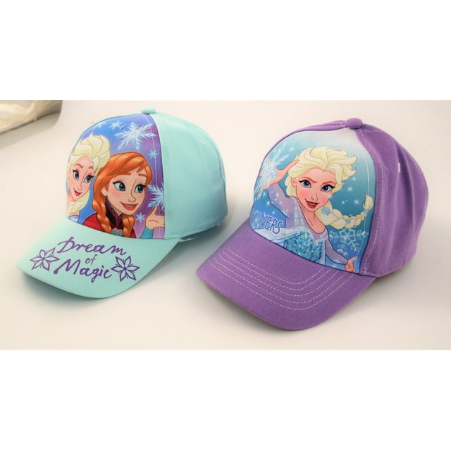 Disney Girls' Frozen Baseball Cap - 2 Pack Princess Elsa and Anna ...
