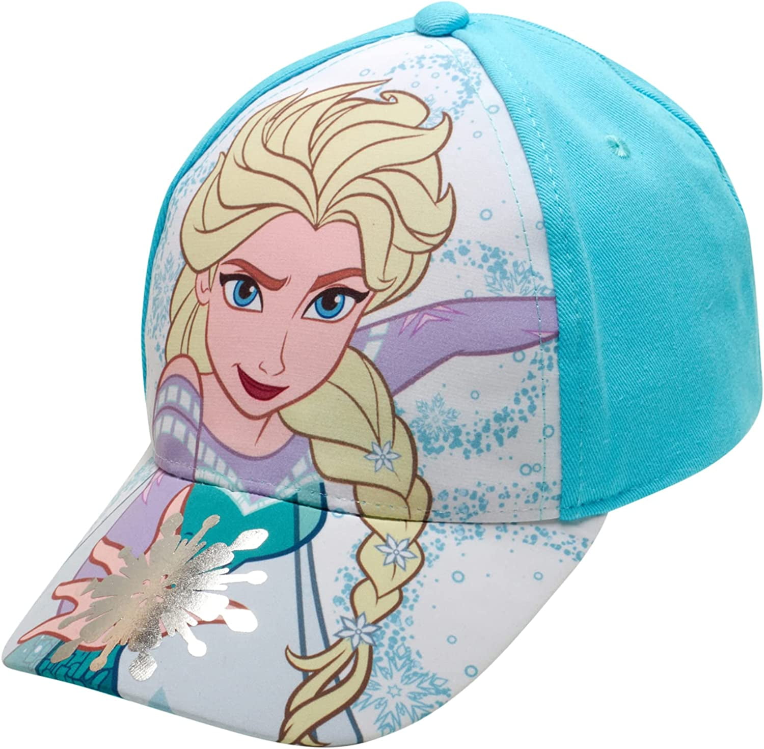 Disney Girls' Frozen Baseball Cap - Princess Elsa and Anna Curved Brim ...