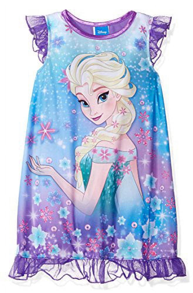 Disney Girls' Frozen Elsa Nightgown, Purple, 6 - Walmart.com