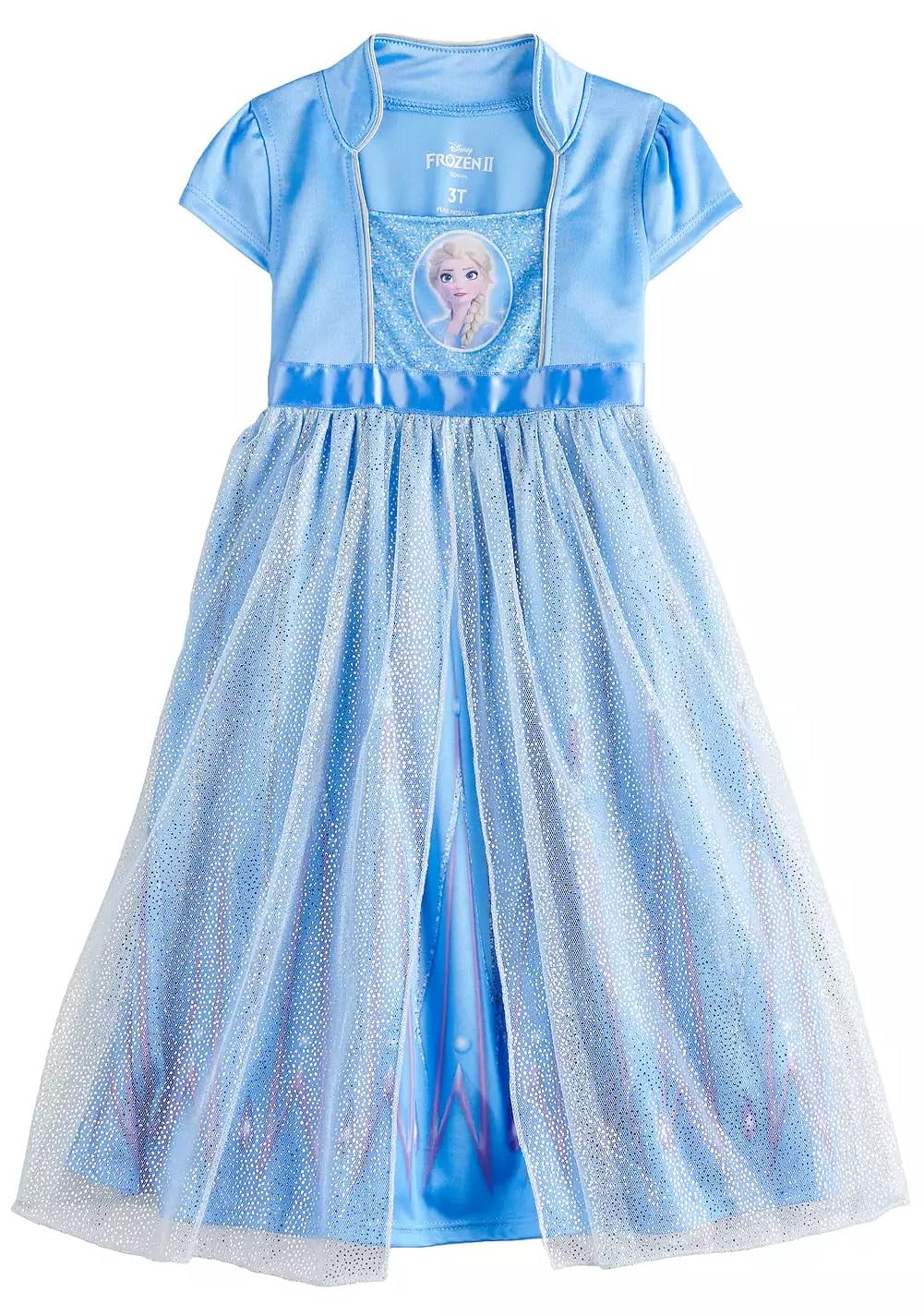 Disney Girls' Frozen Fantasy Gown Nightgown, Fantasy Elsa, Size 4 ...