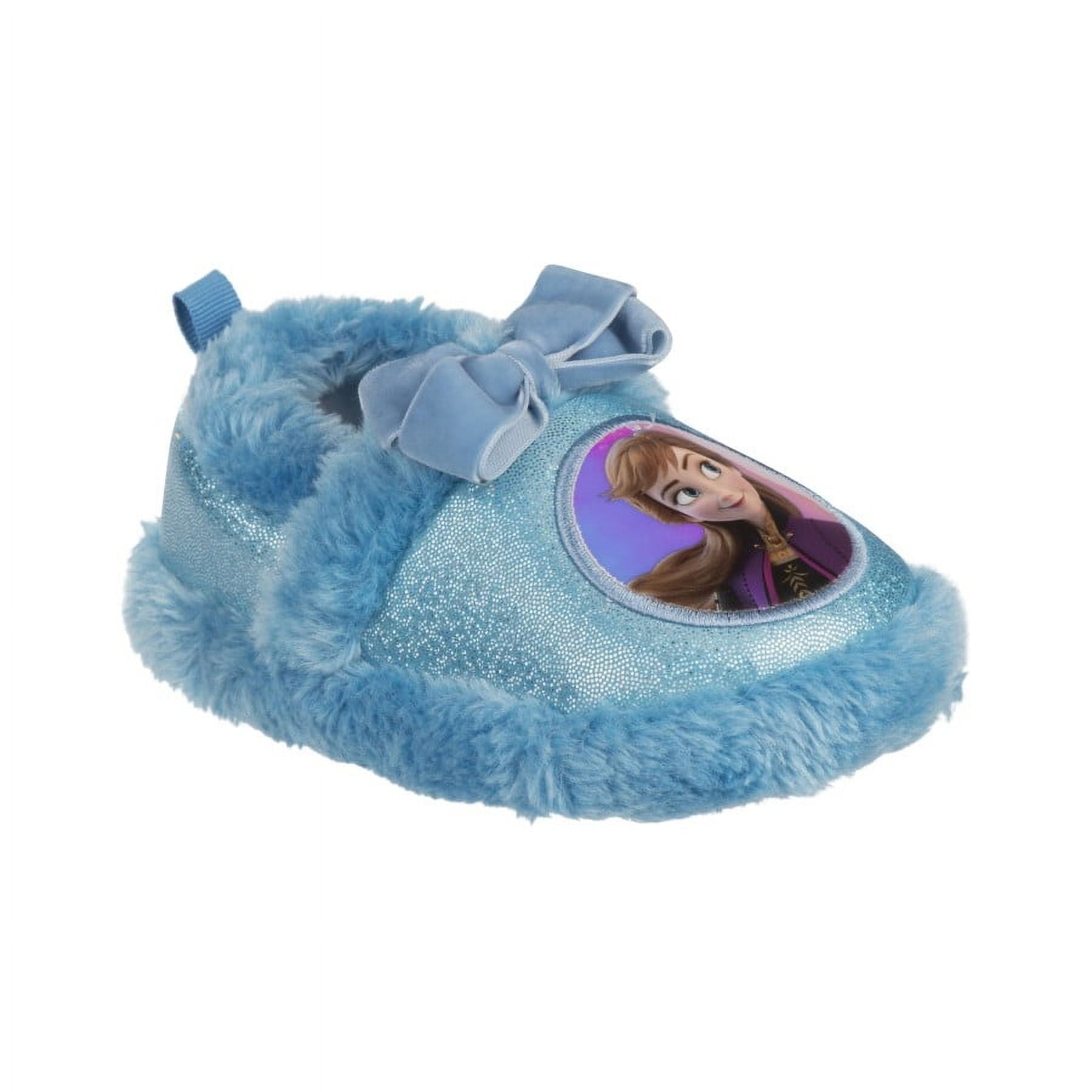 Disney Girls Frozen Slippers - Blue Bow, 5-6 - Walmart.com