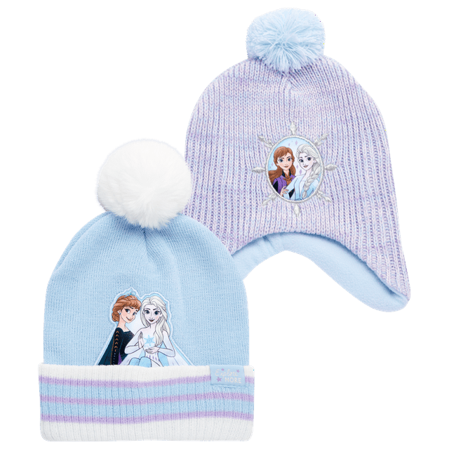 Disney Girls' Frozen & Minnie Mouse Character Winter Hat Set - 2 Pack ...