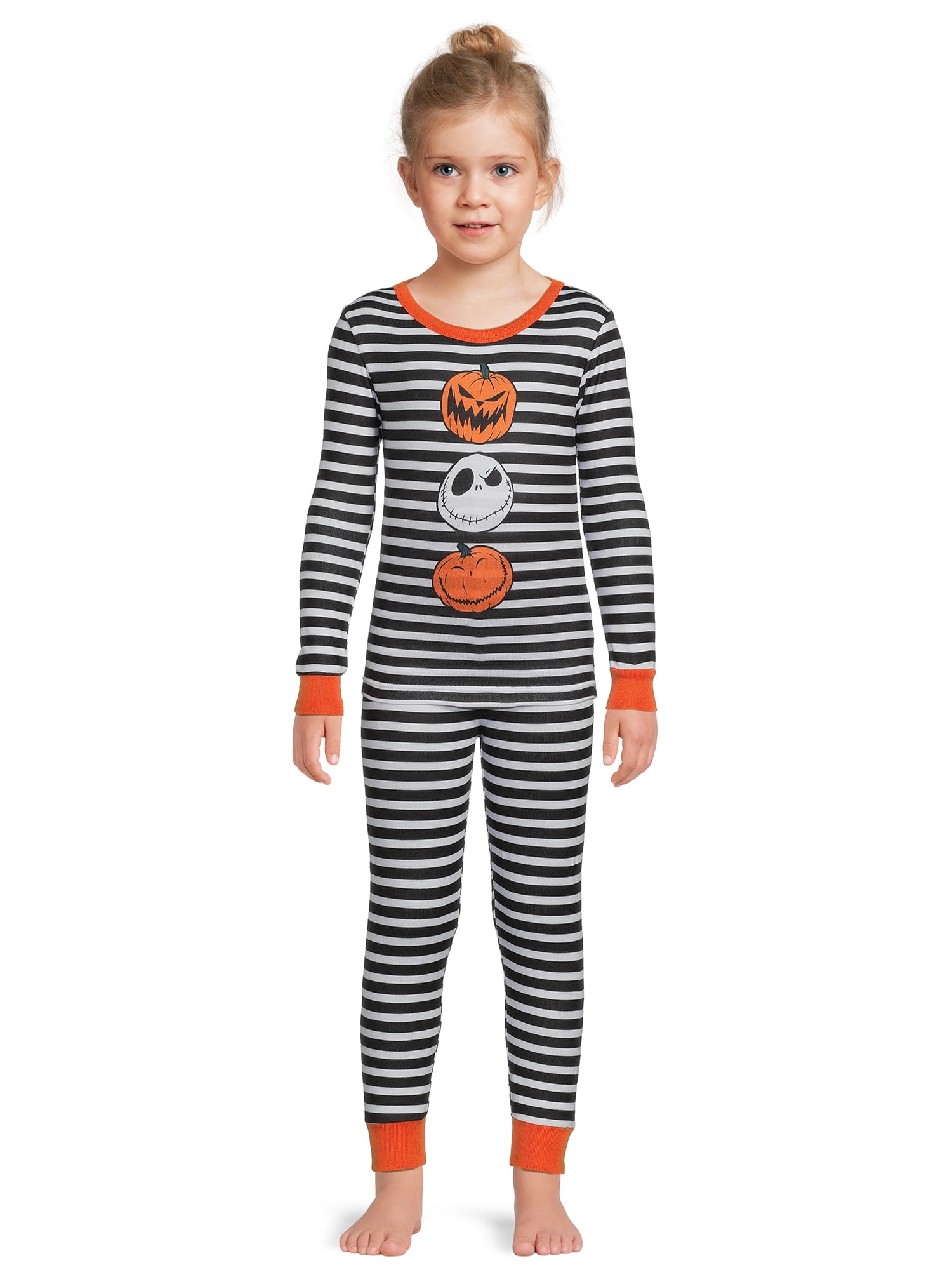 Disney Girls Halloween Nightmare Before Christmas Sleepwear, 2-Piece ...