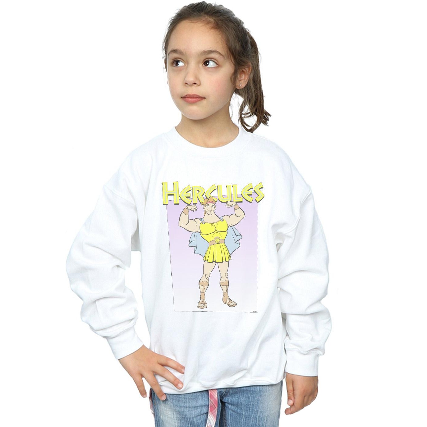 Disney Girls Hercules Muscles Sweatshirt - Walmart.com