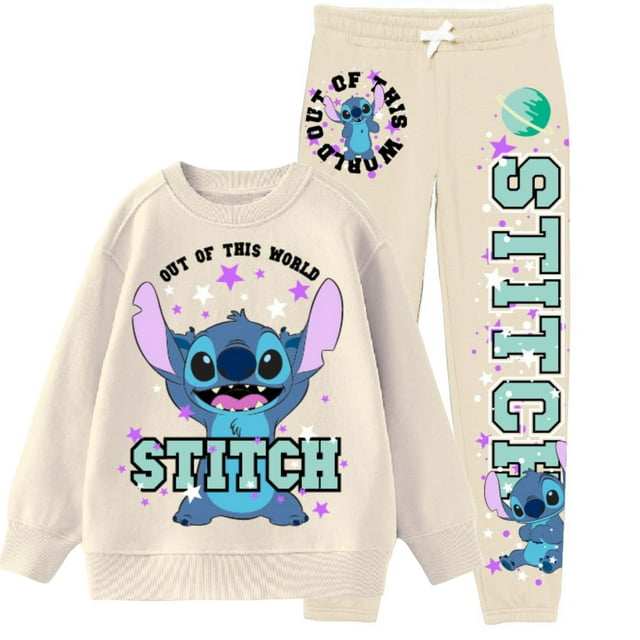 Disney Girls Lilo & Stitch Clothing Set - Stitch Sweatshirt Hoodie and Jogger - 2-Piece Outfit ...
