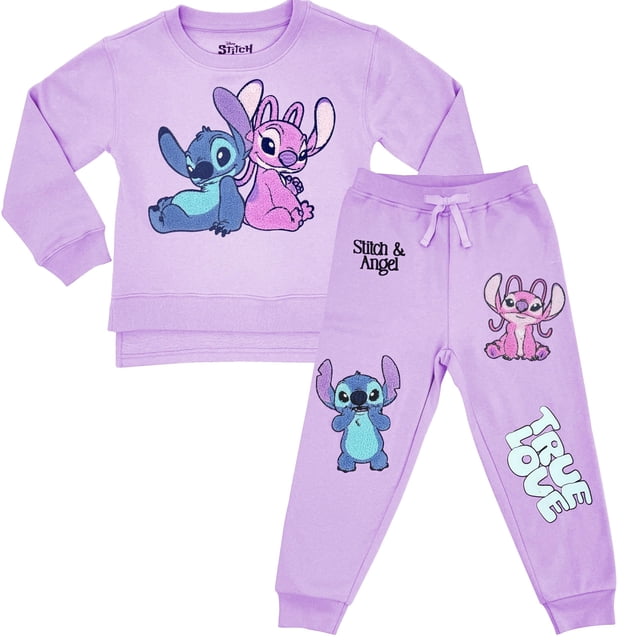 Disney Girls Lilo & Stitch Clothing Set - Stitch Sweatshirt Hoodie and ...
