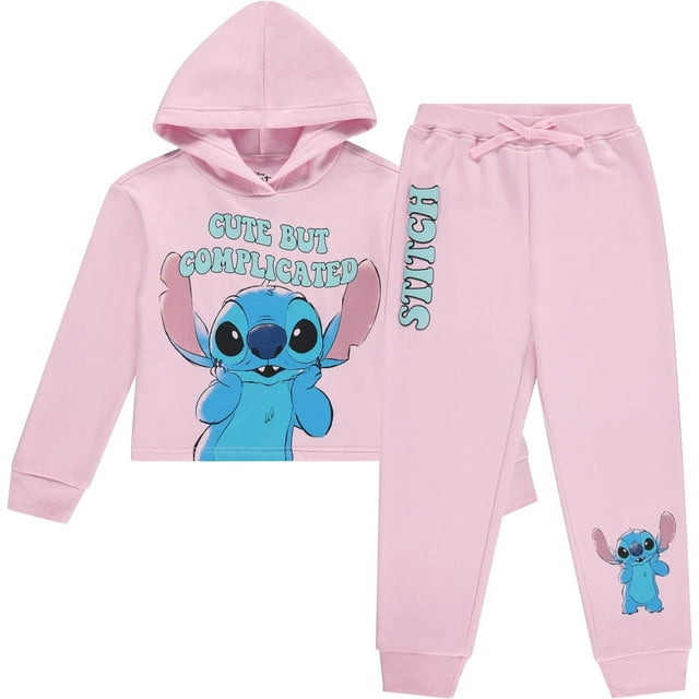 Disney Girls Lilo & Stitch Clothing Set - Stitch Sweatshirt Hoodie and ...