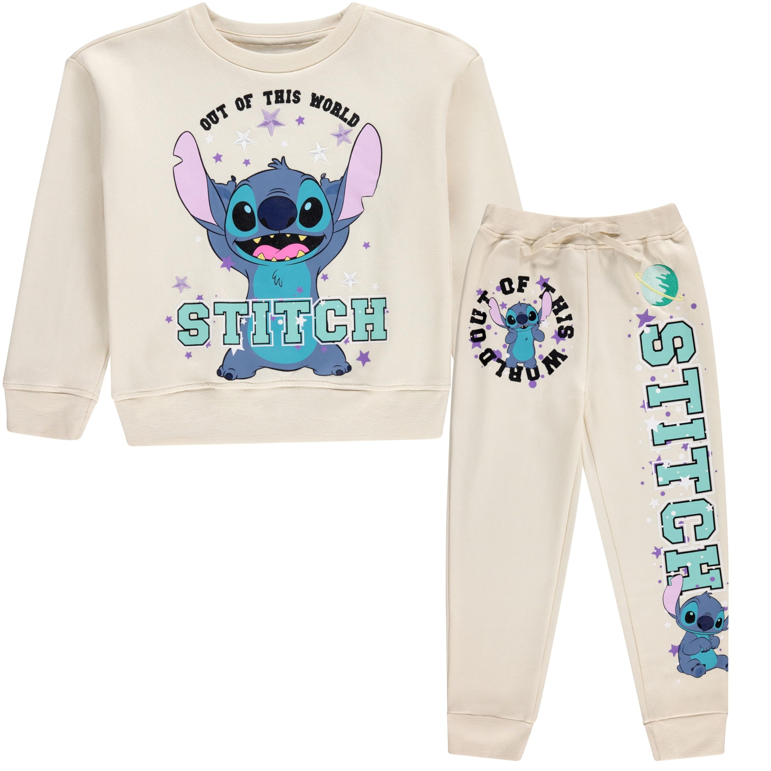 Disney Girls Lilo & Stitch Clothing Set - Stitch Sweatshirt Hoodie and ...
