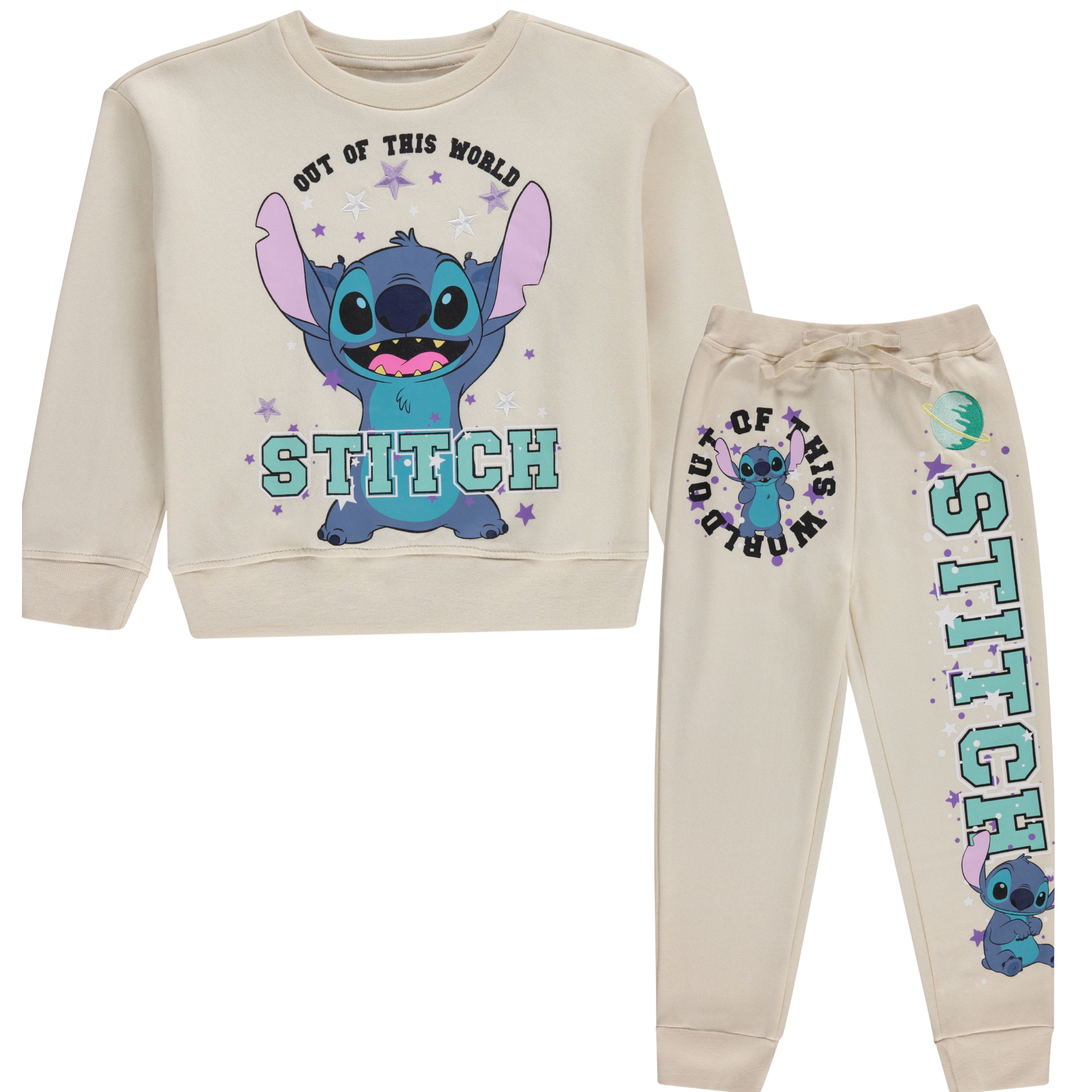 Disney Girls Lilo & Stitch Clothing Set - Stitch Sweatshirt Hoodie and ...