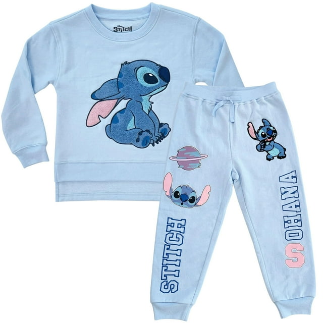 Disney Girls Lilo & Stitch Clothing Set - Stitch Sweatshirt Hoodie and ...