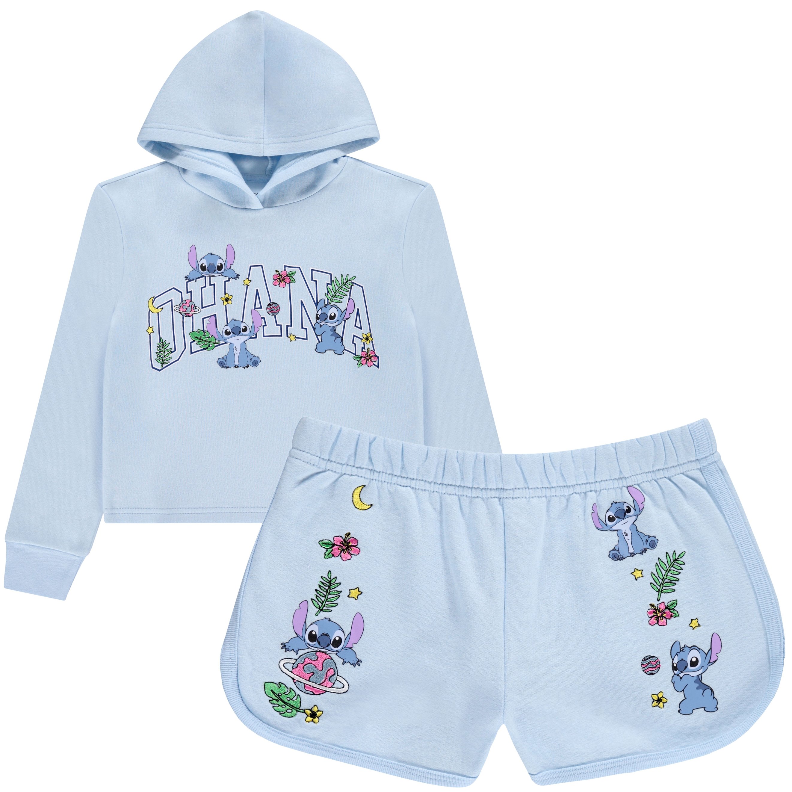Disney Girls Lilo & Stitch Clothing Set - Stitch Sweatshirt Hoodie and ...