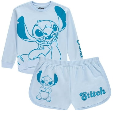 Disney Lilo & Stitch Girls Cute Apparel Outfit Set: Short Sleeve T ...