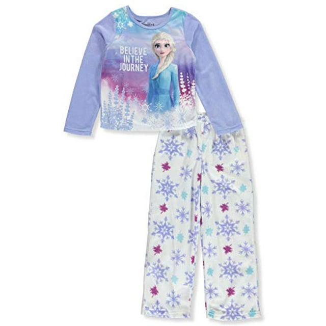 Disney Girls' Little Frozen 2 Elsa 2-Piece Pajama Set, Purple ...