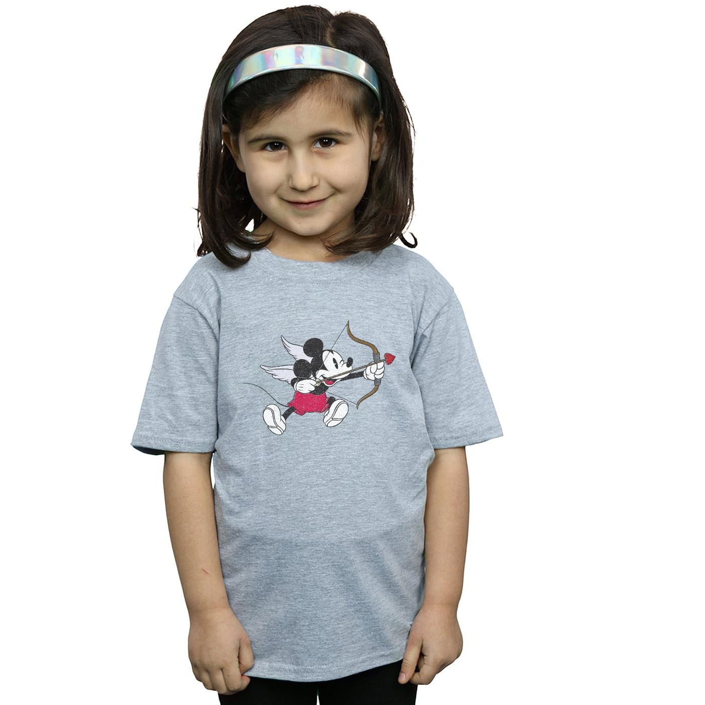 Disney Girls Mickey Mouse Love Cherub Cotton T-Shirt - Walmart.com