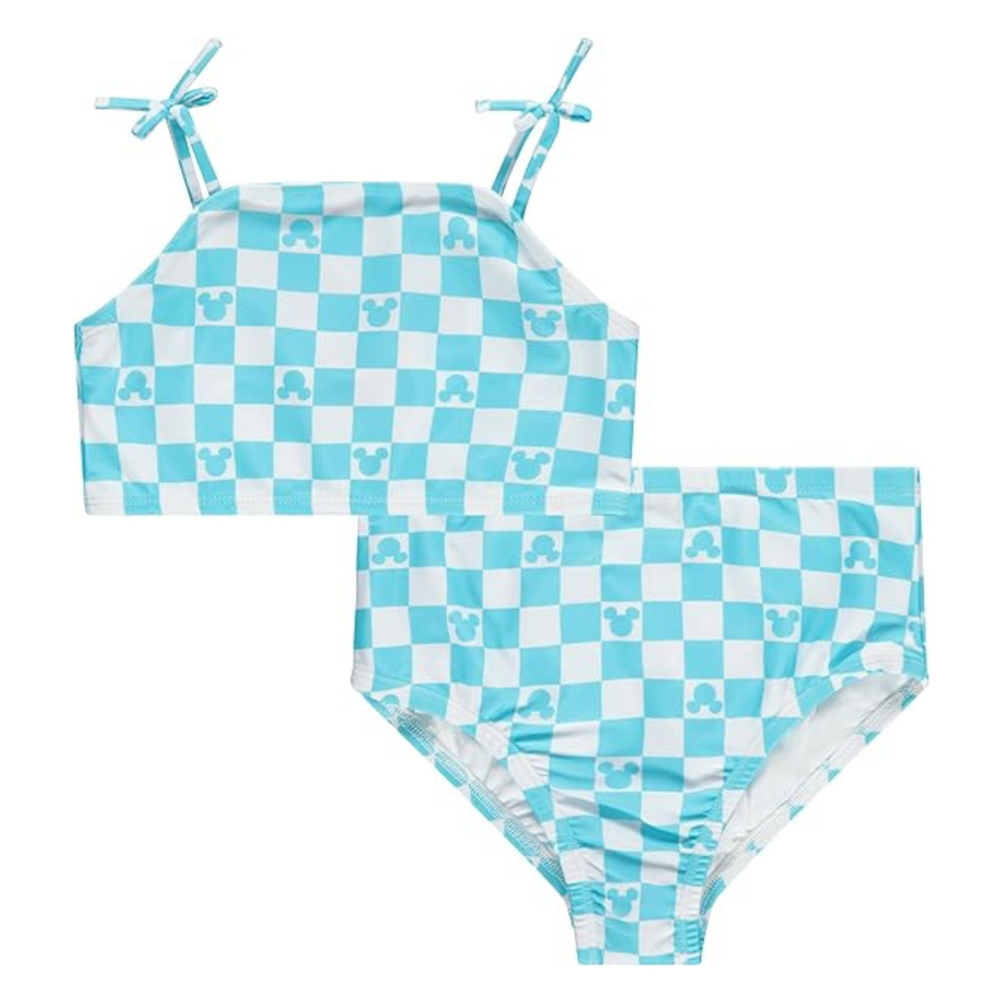 Disney Girls Minnie Mouse Swimwear Bikini Set, Printed Bathing Suit for ...