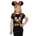 Disney Girls Minnie Mouse T-Shirt & Ears Set Detachable Cape Costume ...