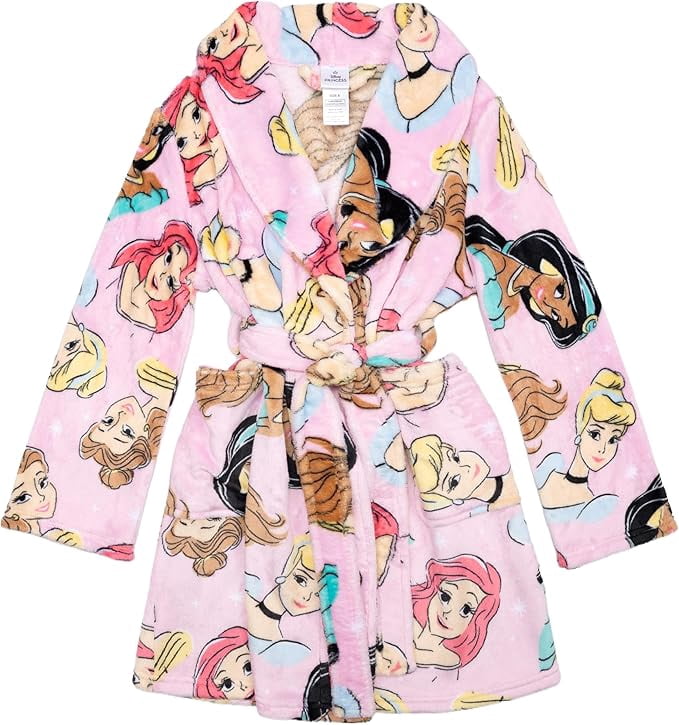 Disney Girls Princess Plush Hooded Sleep Bathrobe 2T - Walmart.com