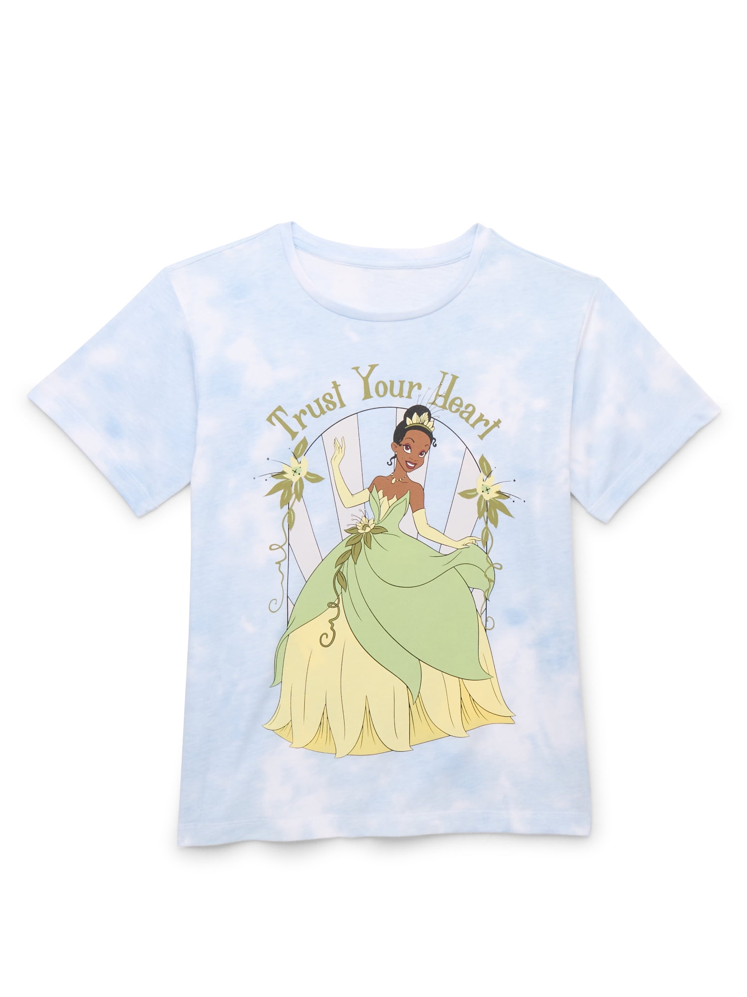 Disney Girls Princess Tiana Tie Dye Graphic Tee, Sizes 4-16 - Walmart.com