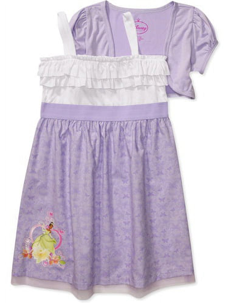 Disney - Girls' Princess and the Frog Dress with Shrug - Walmart.com