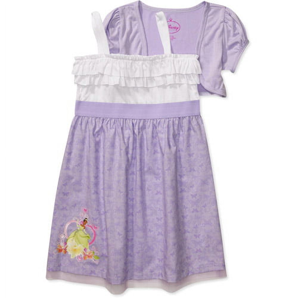Disney - Girls Princess and the Frog Dress with Shrug - Walmart.com