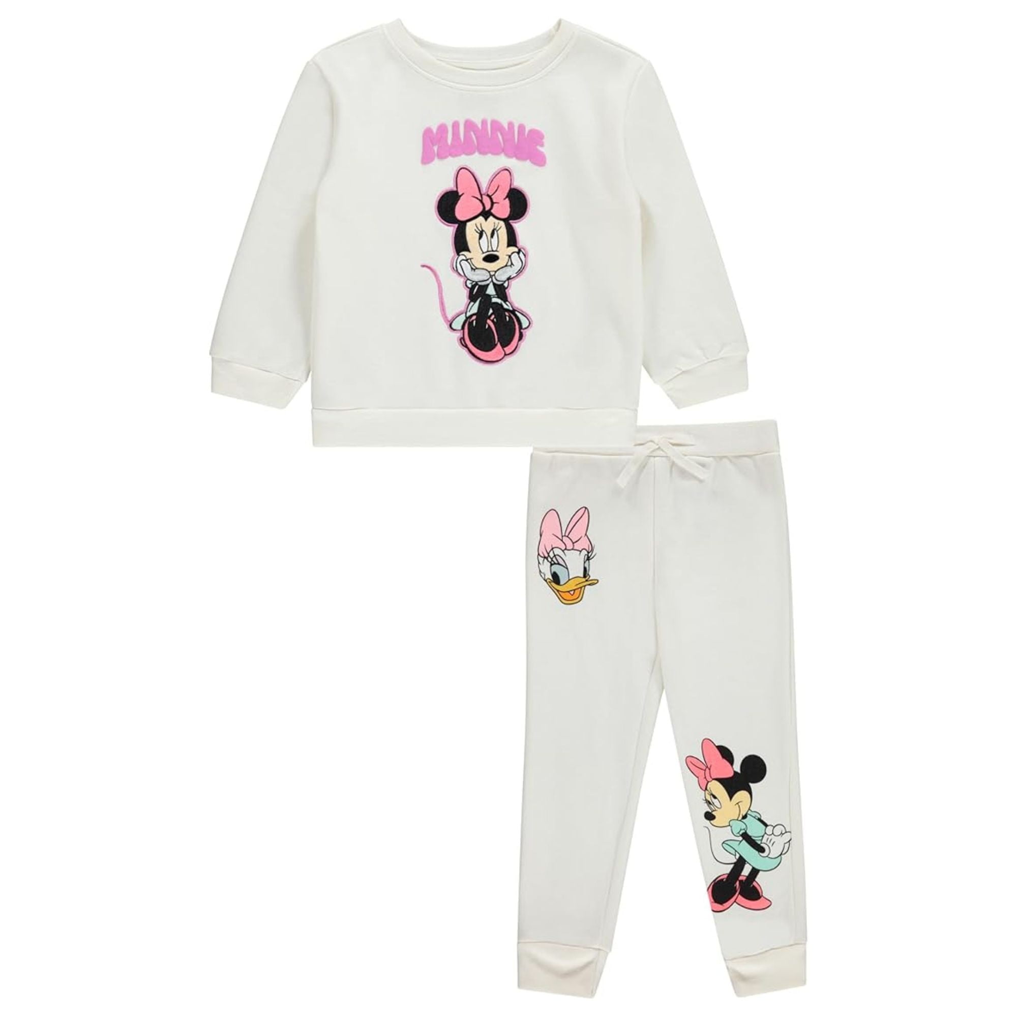 Disney Girls Sweatshirt and Sweatpants Set, Graphic Minnie & Mickey ...