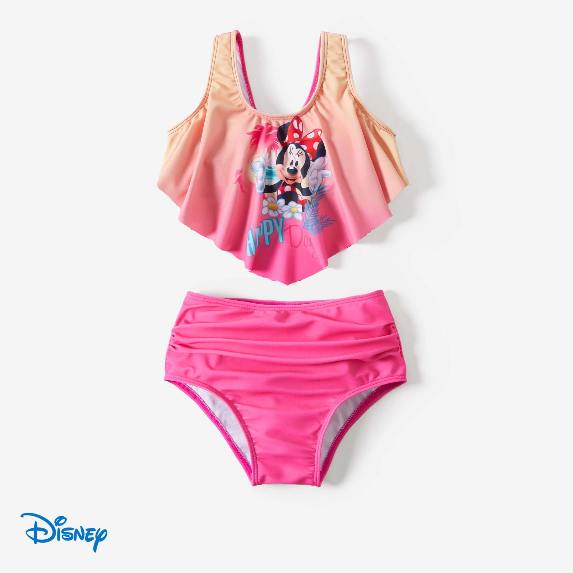 Disney Girls Swimsuits Bikinis Minnie Mouse Graphic 2-Piece Swimwear ...