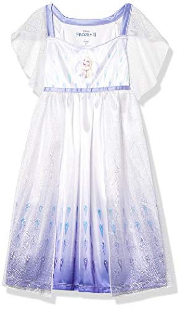 Disney Girls' Elsa Fantasy Nightgown, Long Sleeve Toddler Frozen 2 Kids ...