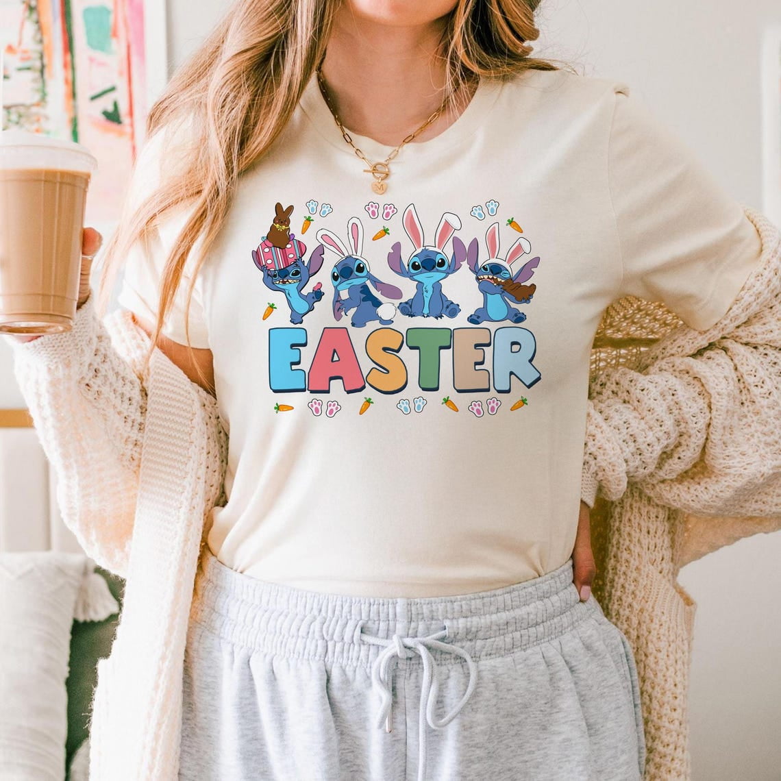 Disney Girls Trip Easter Shirt, Lilo & Stitch Easter Bunny Design, Ideal For Spring Disneyland ...