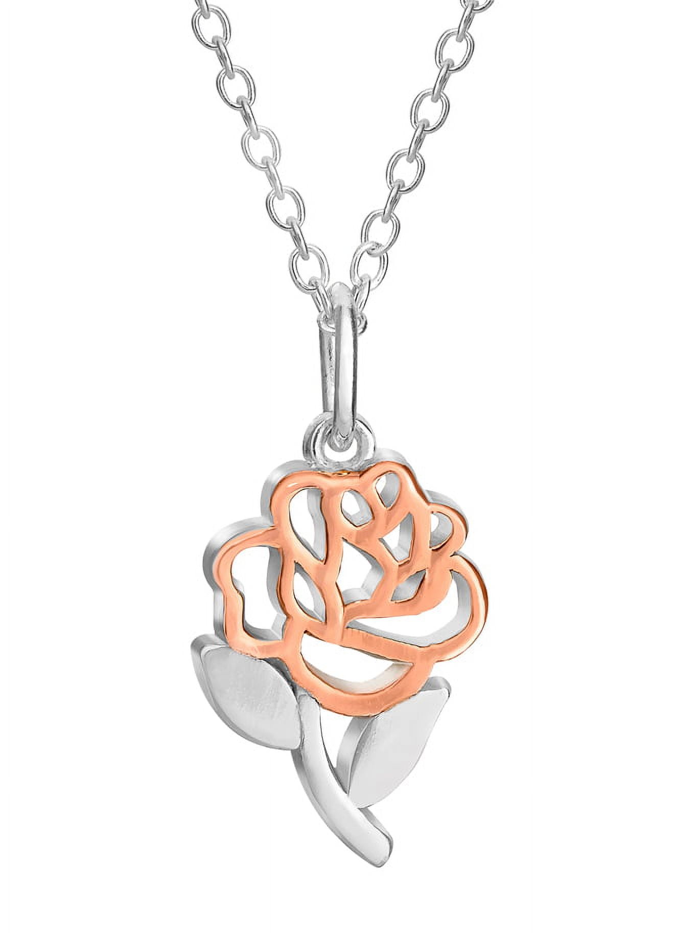 Disney Girls/Tween Beauty and the Beast Sterling Silver 14kt Gold ...