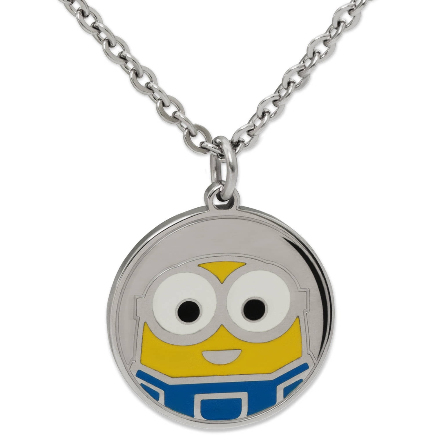 Disney Girls/Tween Stainless Steel Minion Heart Pendant with Chain ...