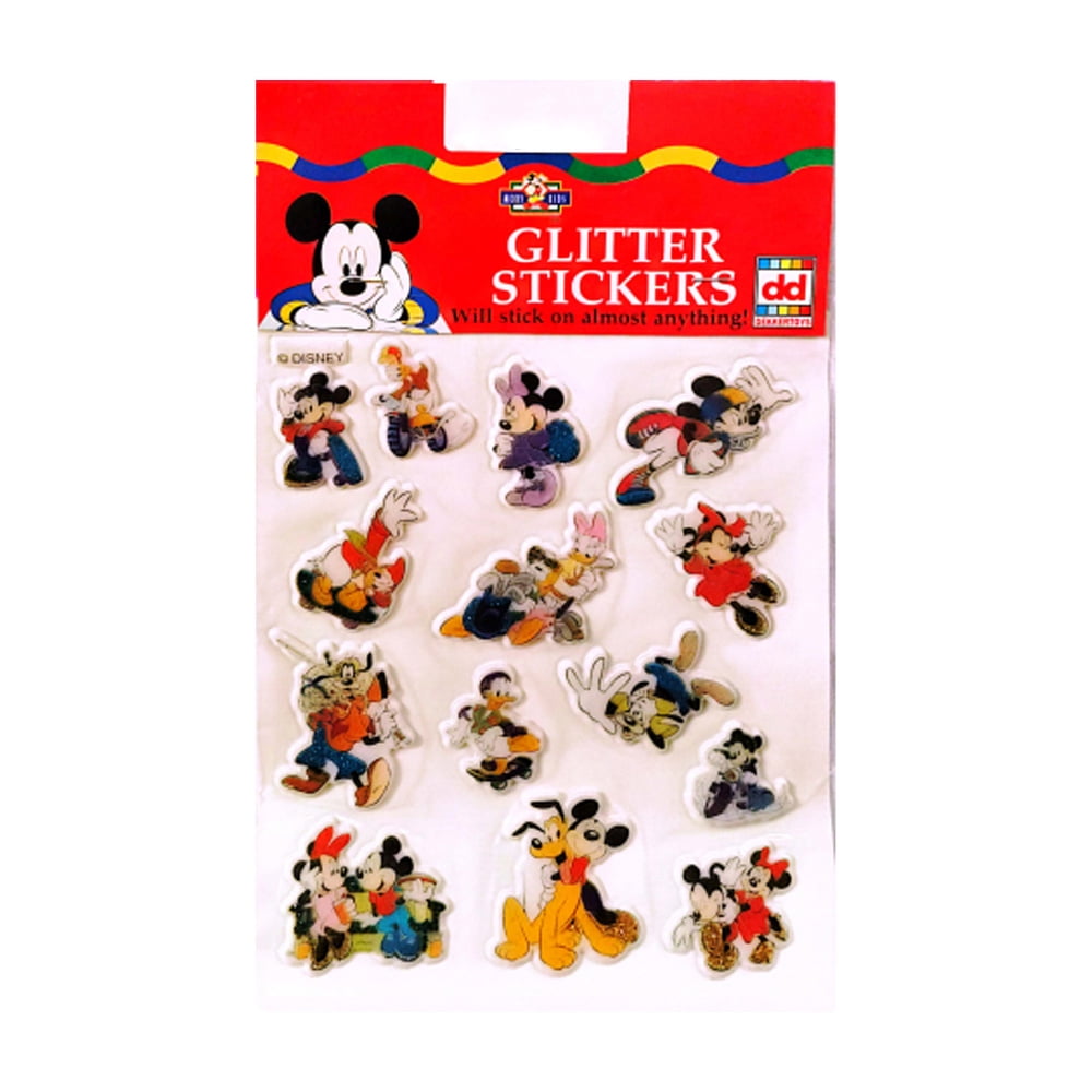 Disney Glitter Cartoon Character Stickers - Walmart.com