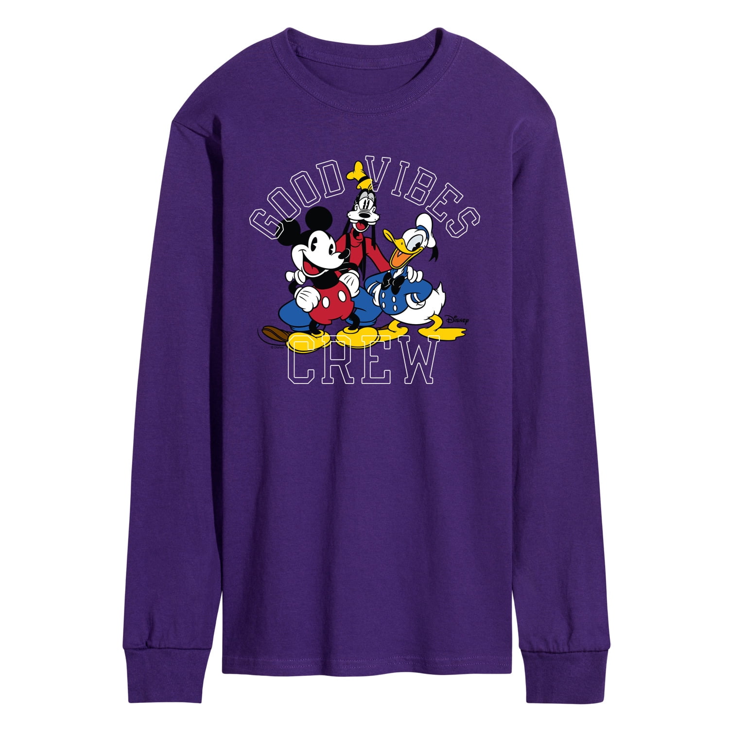 Disney - Good Vibes Crew - Men's Long Sleeve Graphic T-Shirt - Walmart.com