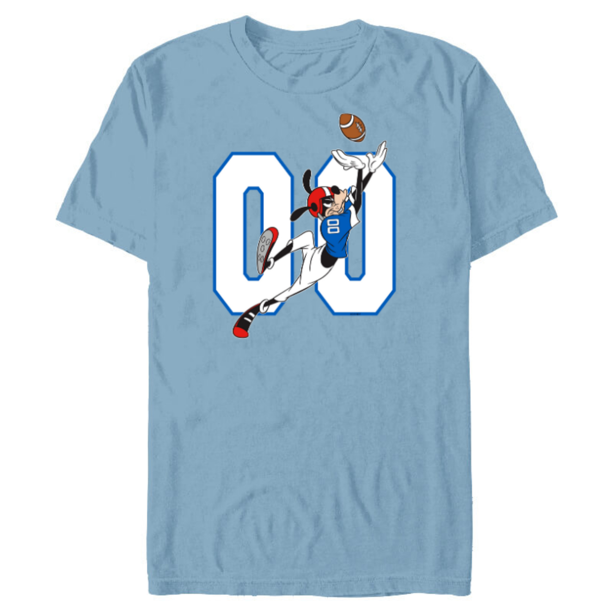 Disney Goofy #00 Football Catch Sports - Short Sleeve Blended T-Shirt ...
