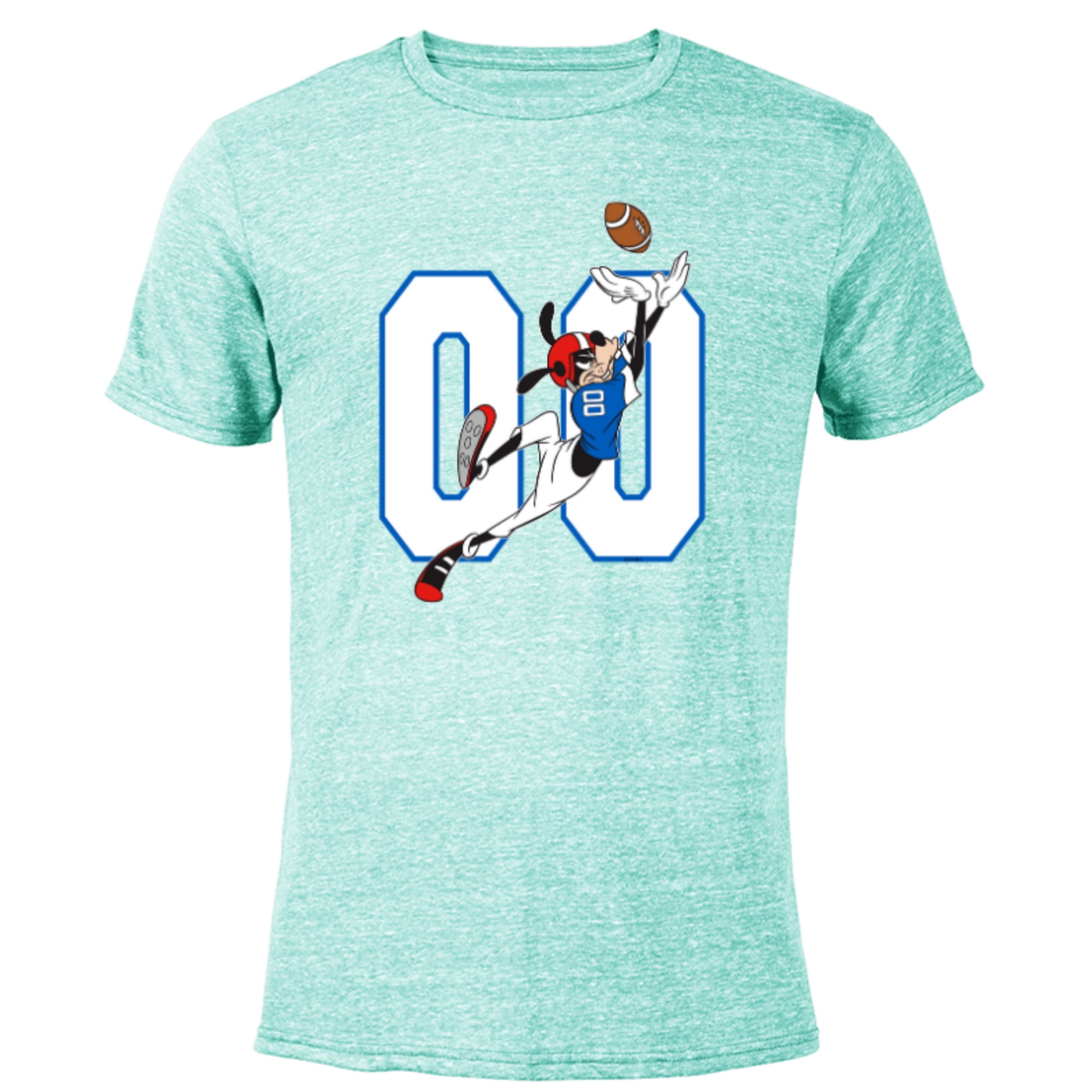 Disney Goofy #00 Football Catch Sports - Short Sleeve Blended T-Shirt ...