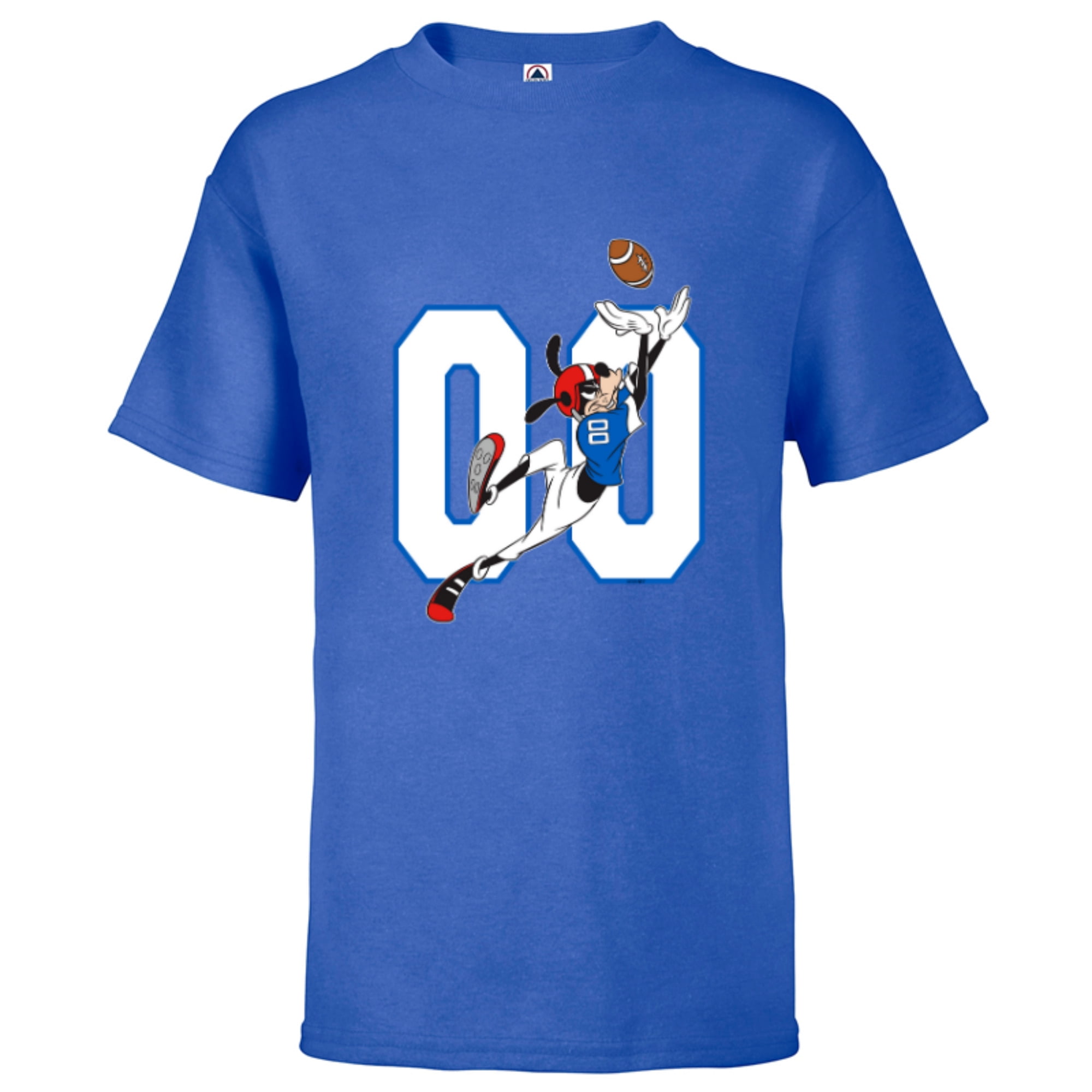 Disney Goofy #00 Football Catch Sports - Short Sleeve T-Shirt for Kids ...