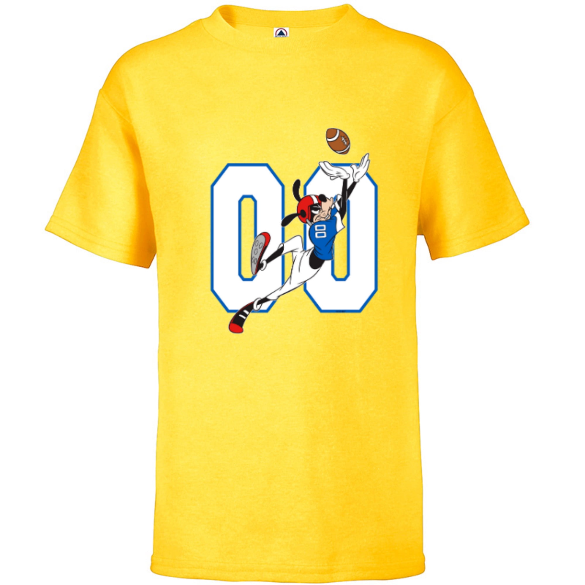 Disney Goofy #00 Football Catch Sports - Short Sleeve T-Shirt for Kids ...