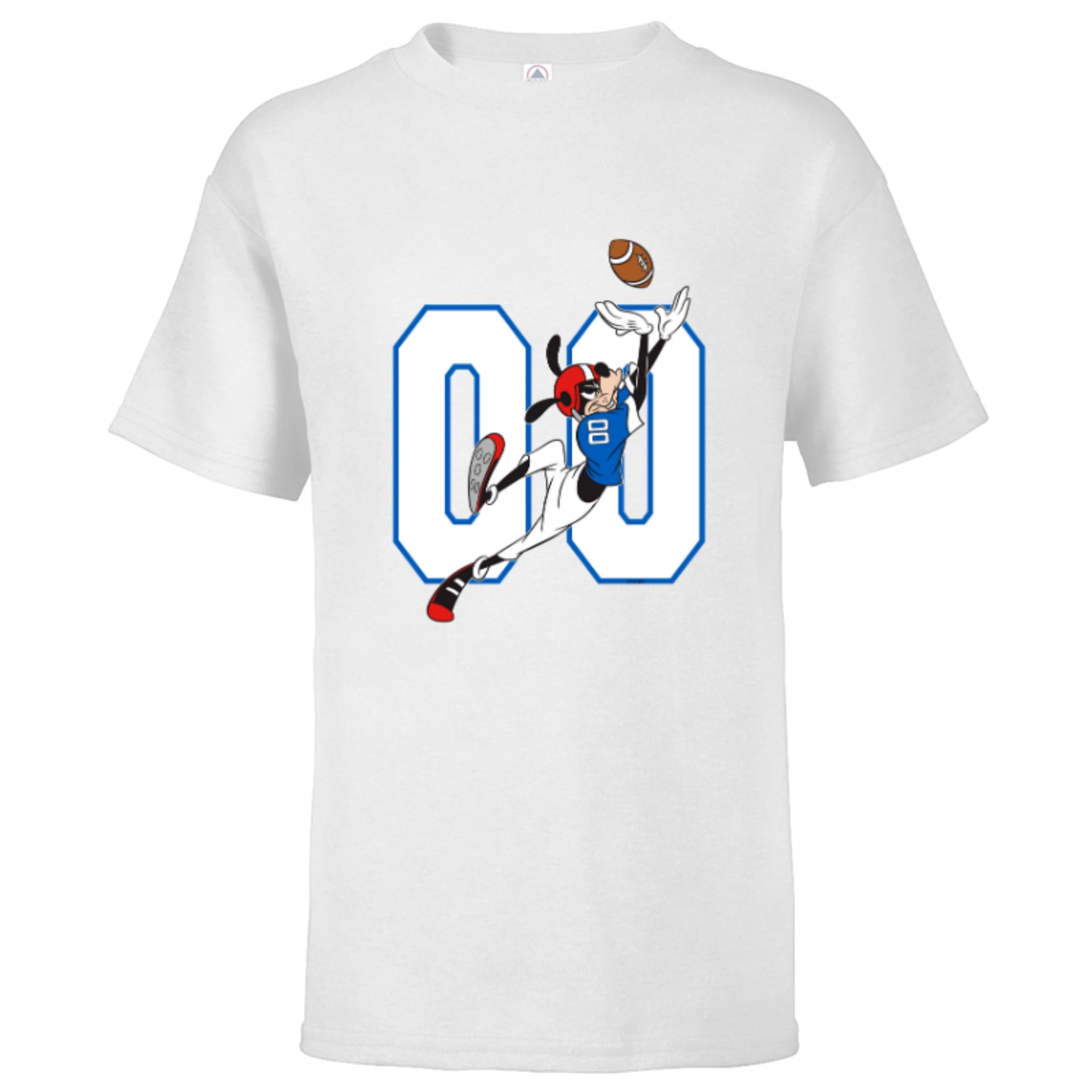 Disney Goofy #00 Football Catch Sports - Short Sleeve T-Shirt for Kids ...