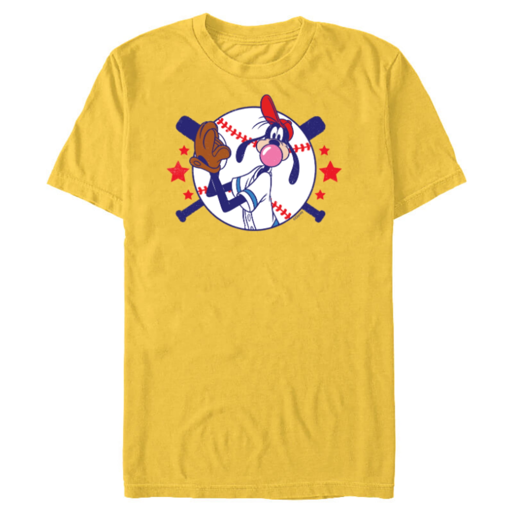 Disney Goofy Baseball Pitcher Bubble Gum Distressed - Short Sleeve ...
