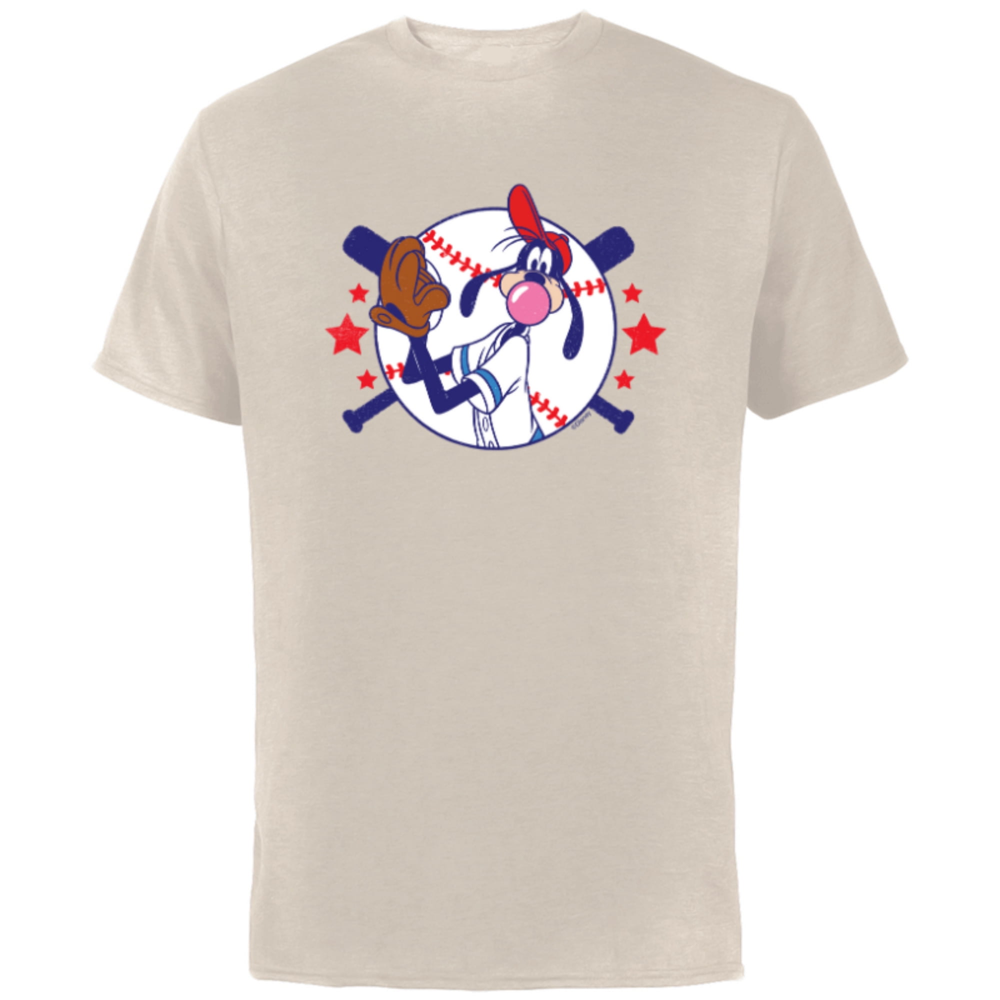 Disney Goofy Baseball Pitcher Bubble Gum Distressed - Short Sleeve ...