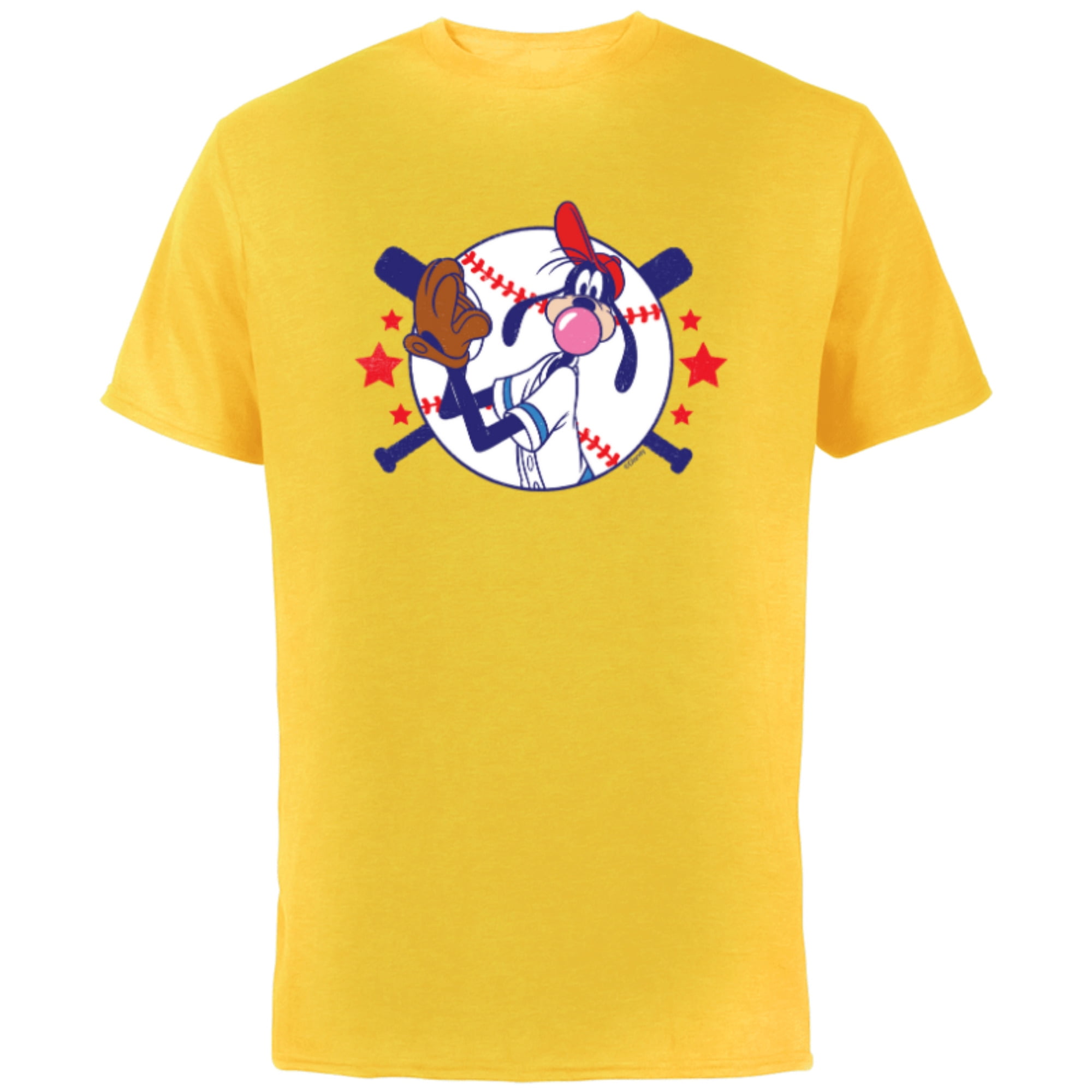 Disney Goofy Baseball Pitcher Bubble Gum Distressed - Short Sleeve ...
