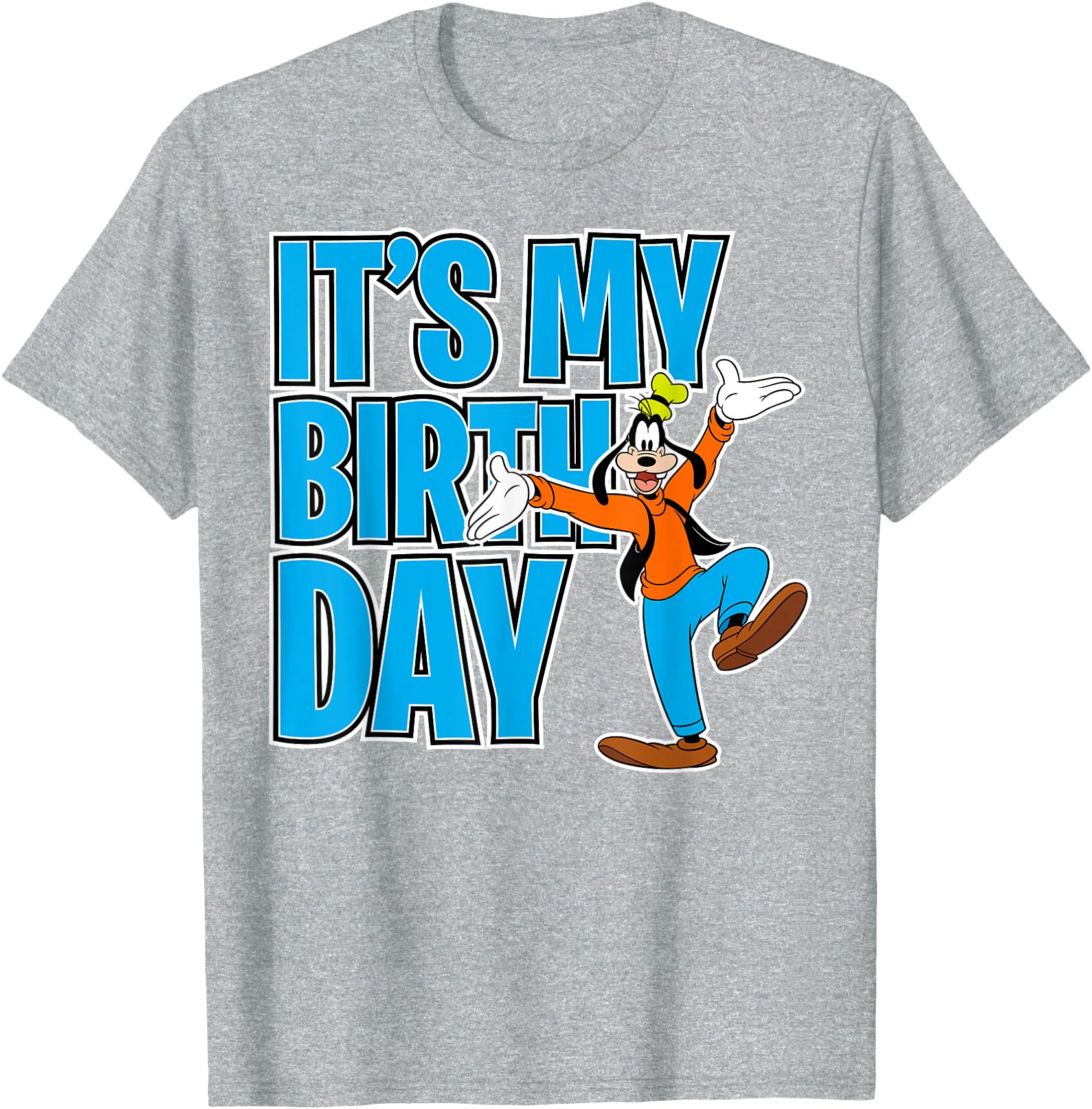 Disney Goofy Birthday T-Shirt, Sport Grey Color, Size M - Walmart.com