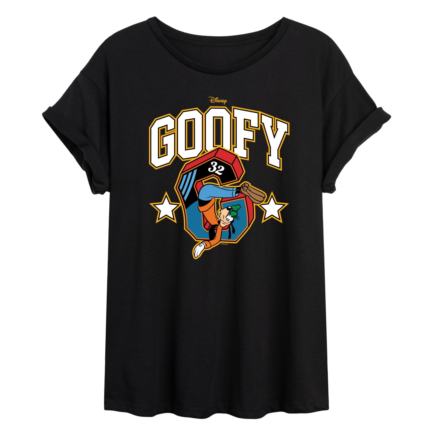 Disney - Goofy Collegiate - Juniors Ideal Flowy Muscle T-Shirt ...