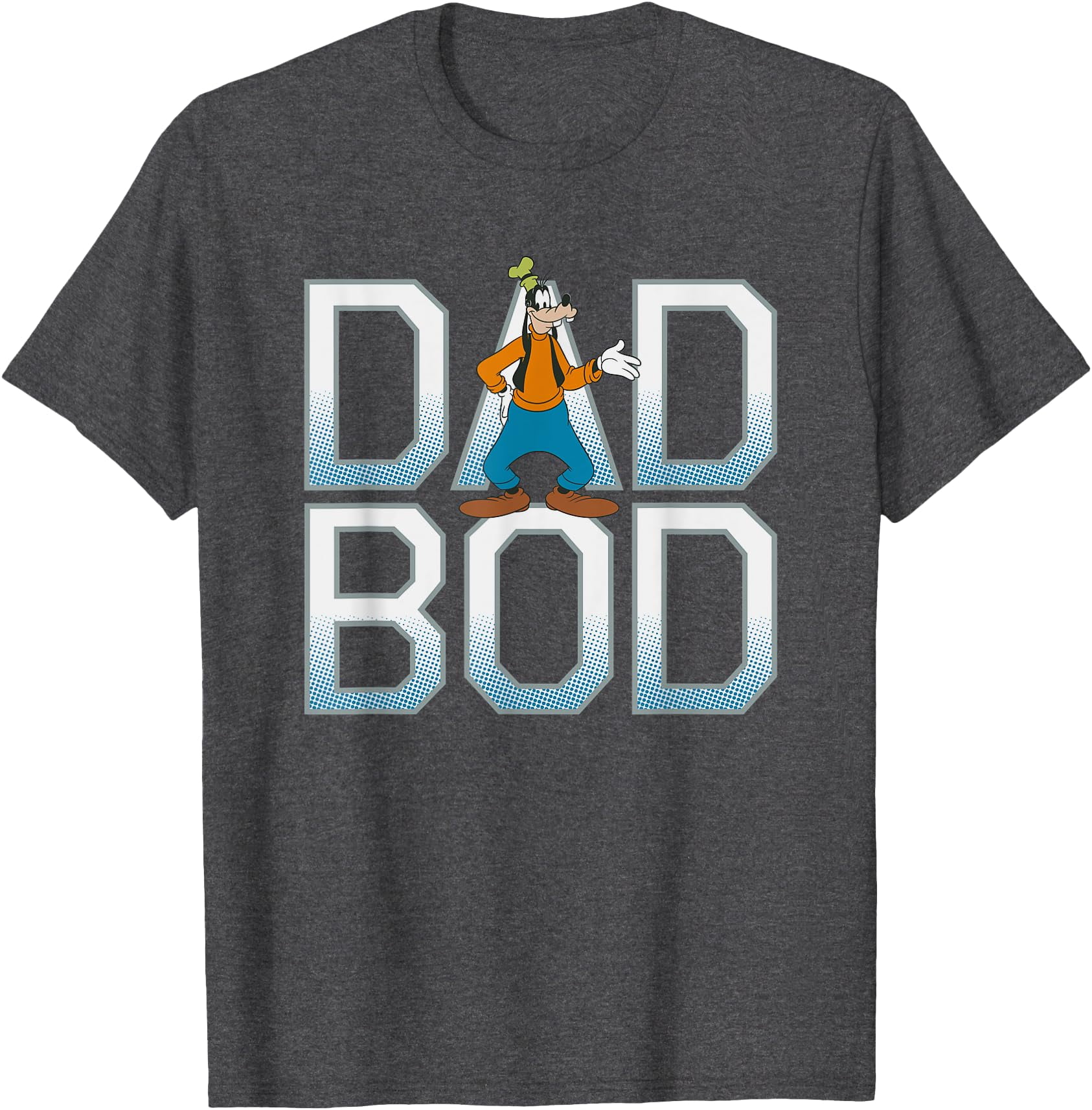 Disney Goofy Dad Bod T-Shirt, Dark Heather Color, Size L - Walmart.com