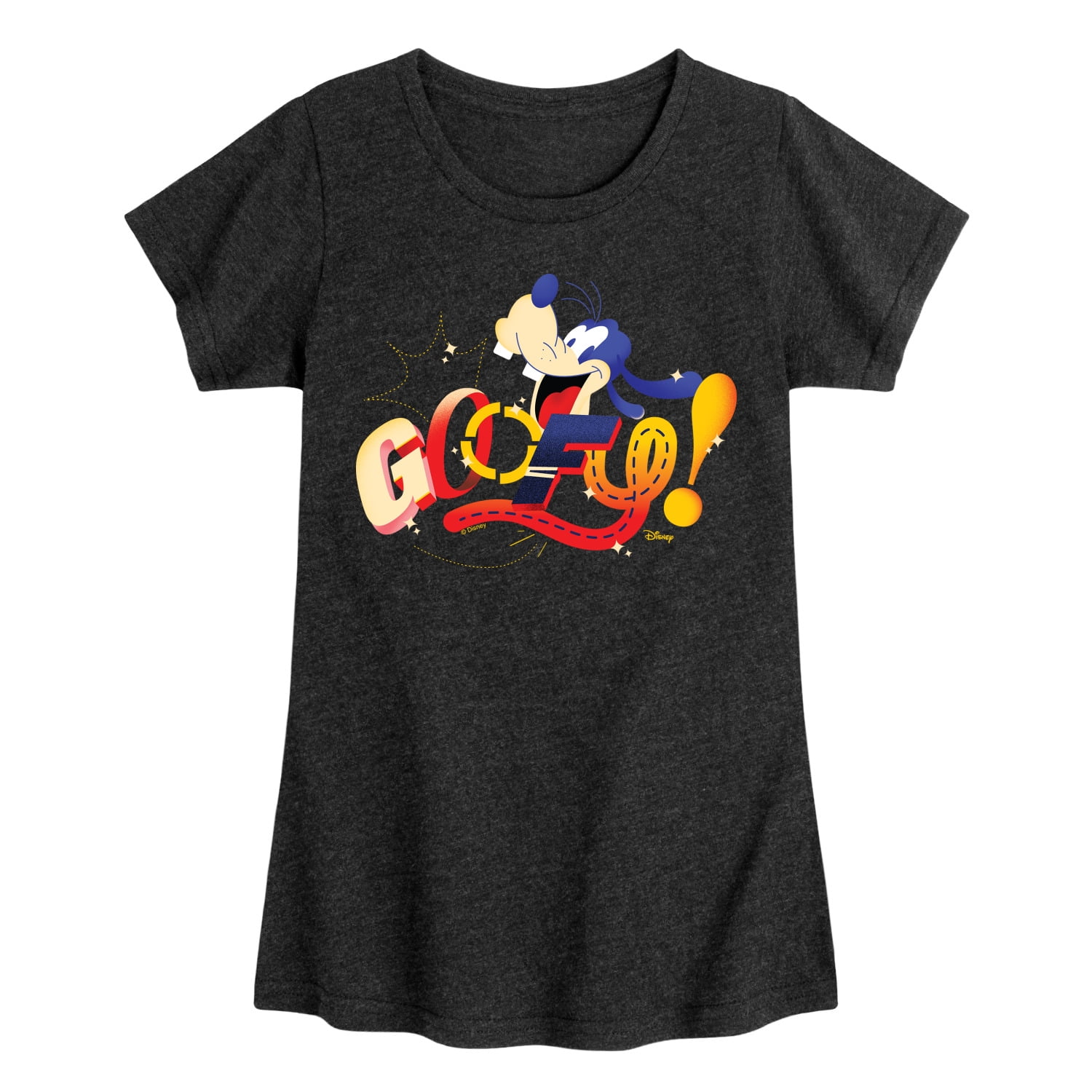 Disney - Goofy Geometric - Toddler & Youth Girls Short Sleeve Graphic T ...