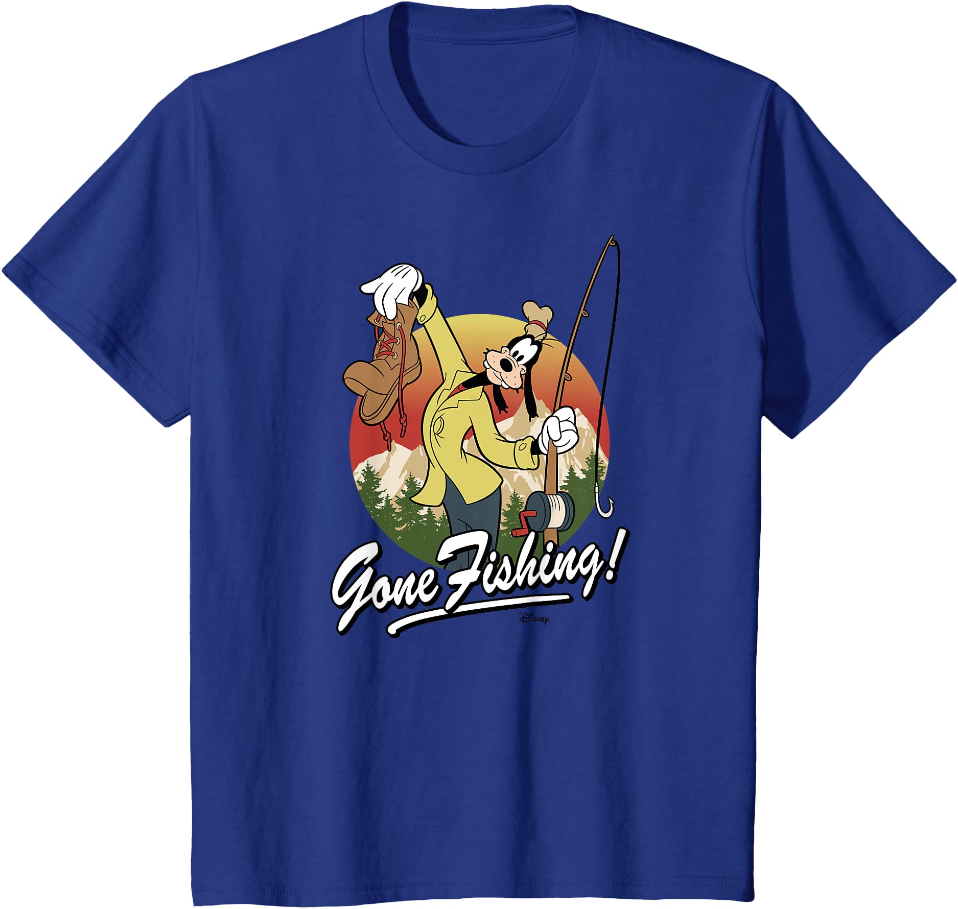 Disney - Goofy Gone Fishing! T-Shirt, Royal Blue Color, Size YL ...