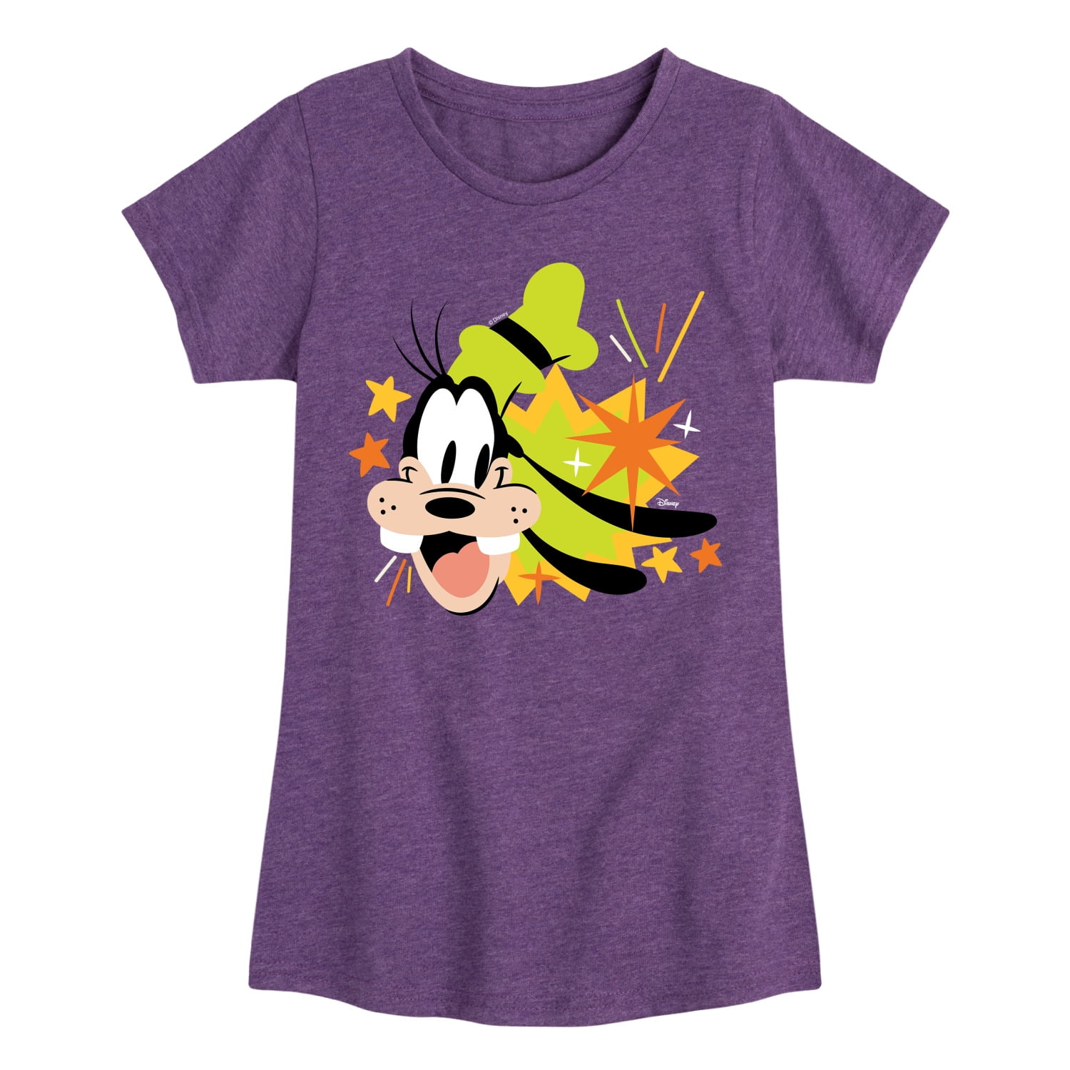 Disney - Goofy Head - Girls Toddler And Toddler And Youth Fitted Short ...