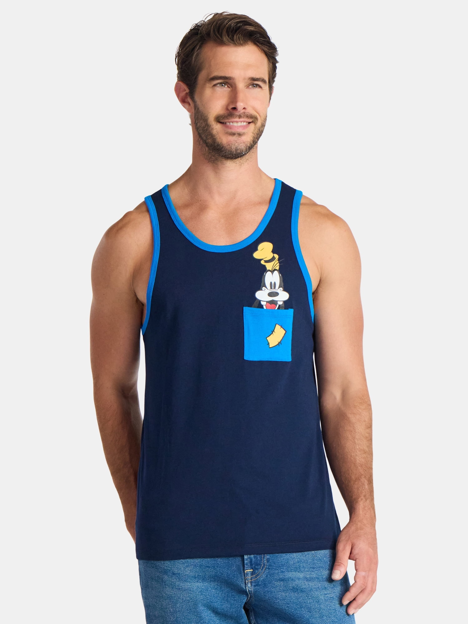 Disney Men's Goofy Blue Tank Top, Sizes S-2XL - Walmart.com