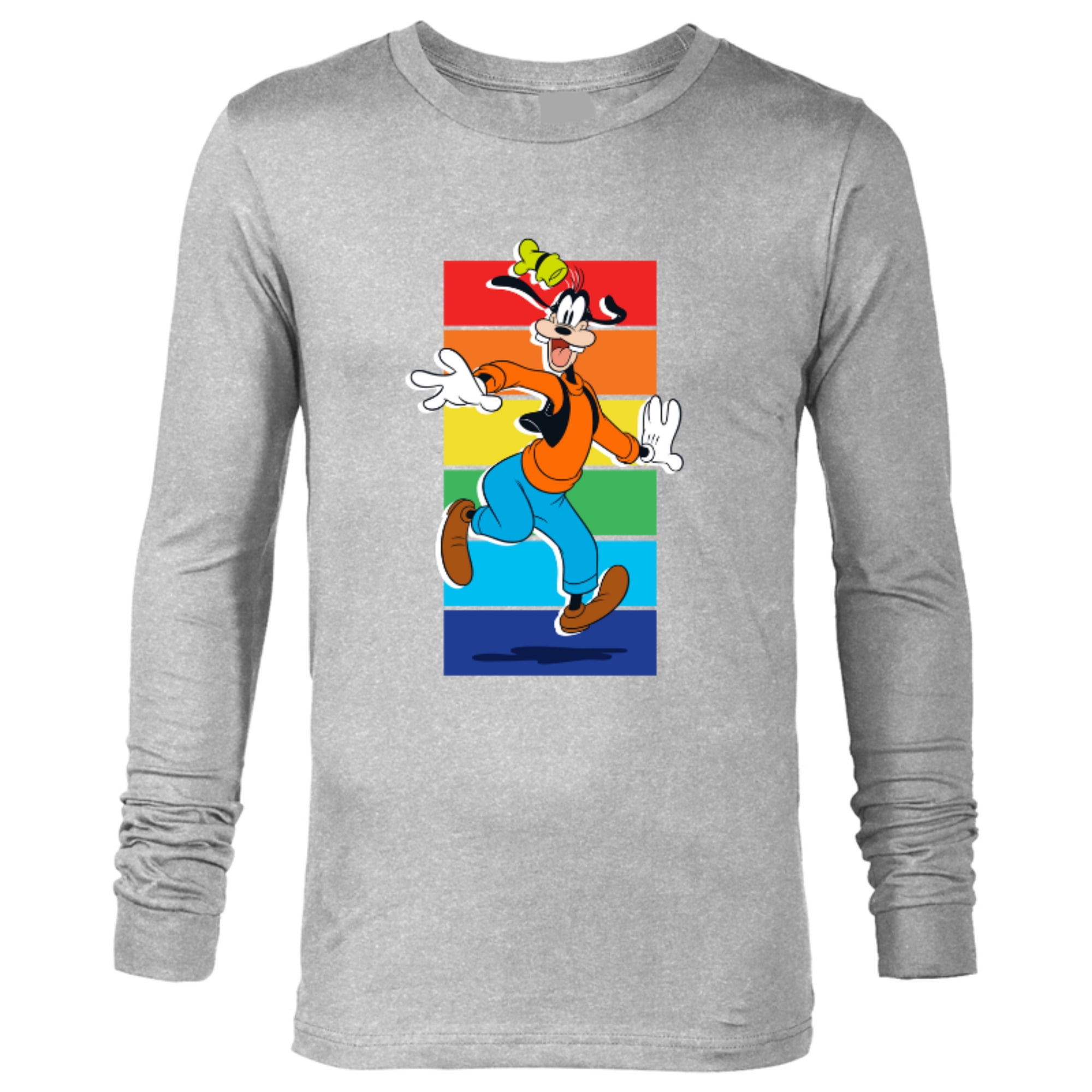 Disney Goofy Rainbow - Long Sleeve T-Shirt for Men -Customized-Athletic ...